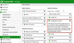 Módulo Application Control de Fortigate. Serie 5 módulos Fortigate