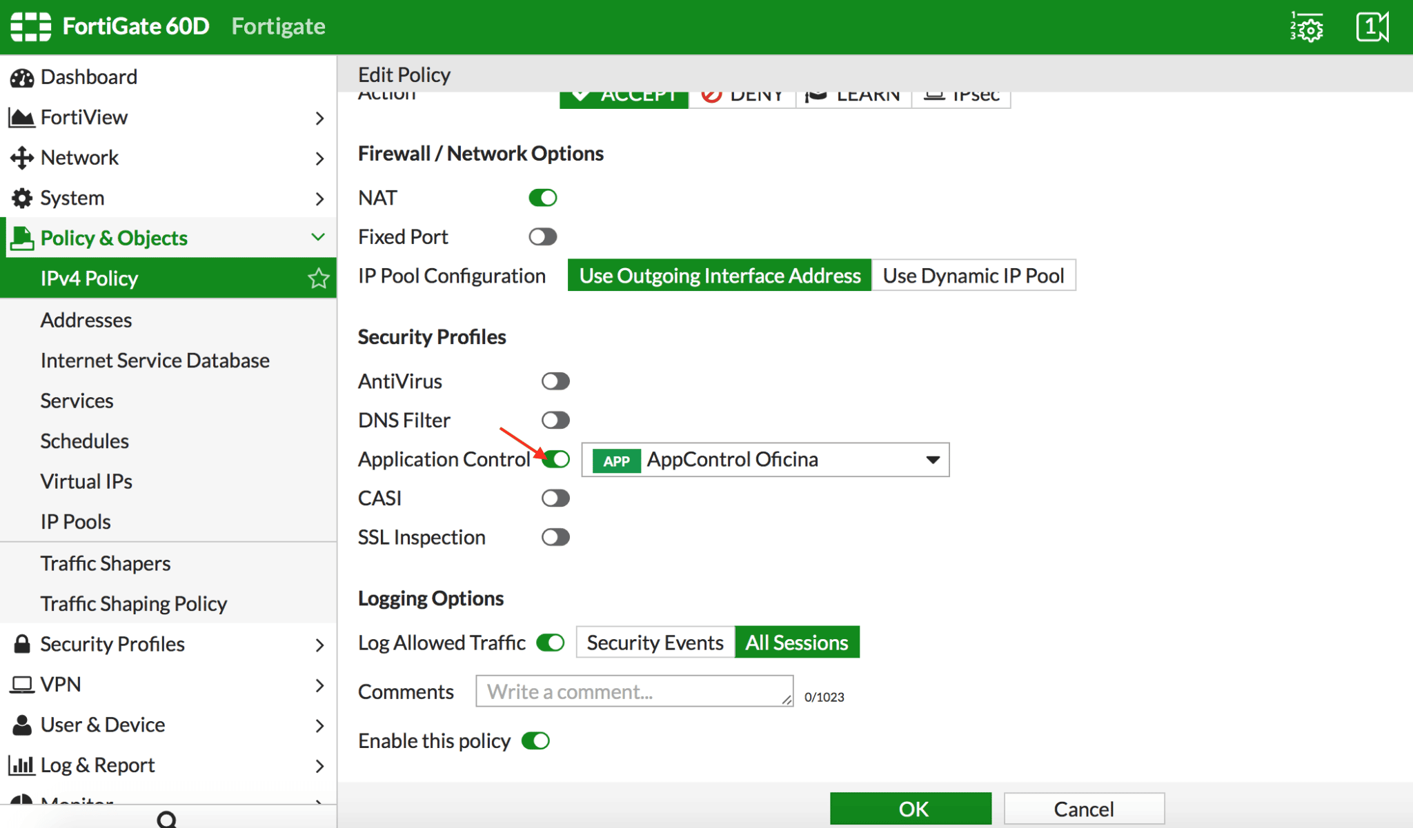 Módulo Application Control de Fortigate. Serie 5 módulos Fortigate